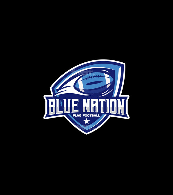 Blue Nation Flag Football - Knee - Team Feet Socks 🧦