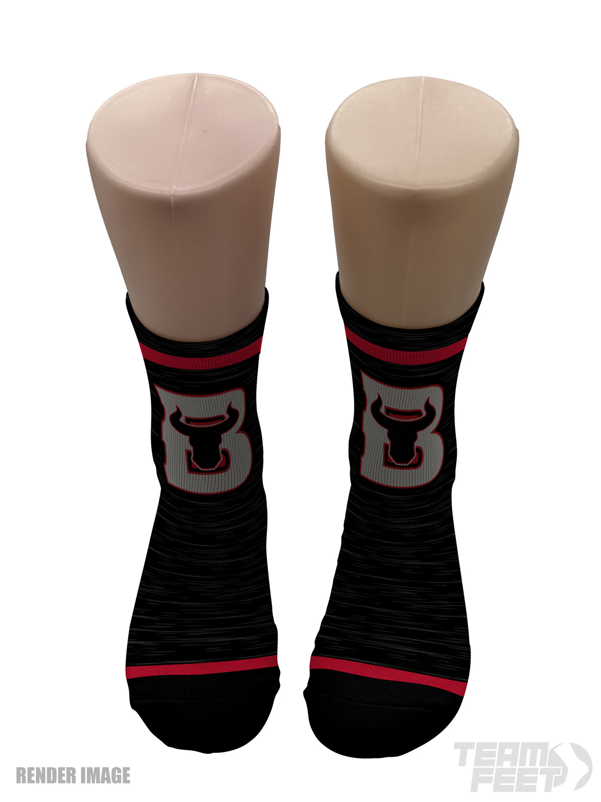 Bulls - MID - Customizable Team Socks | Team Feet - Team Feet Socks 🧦