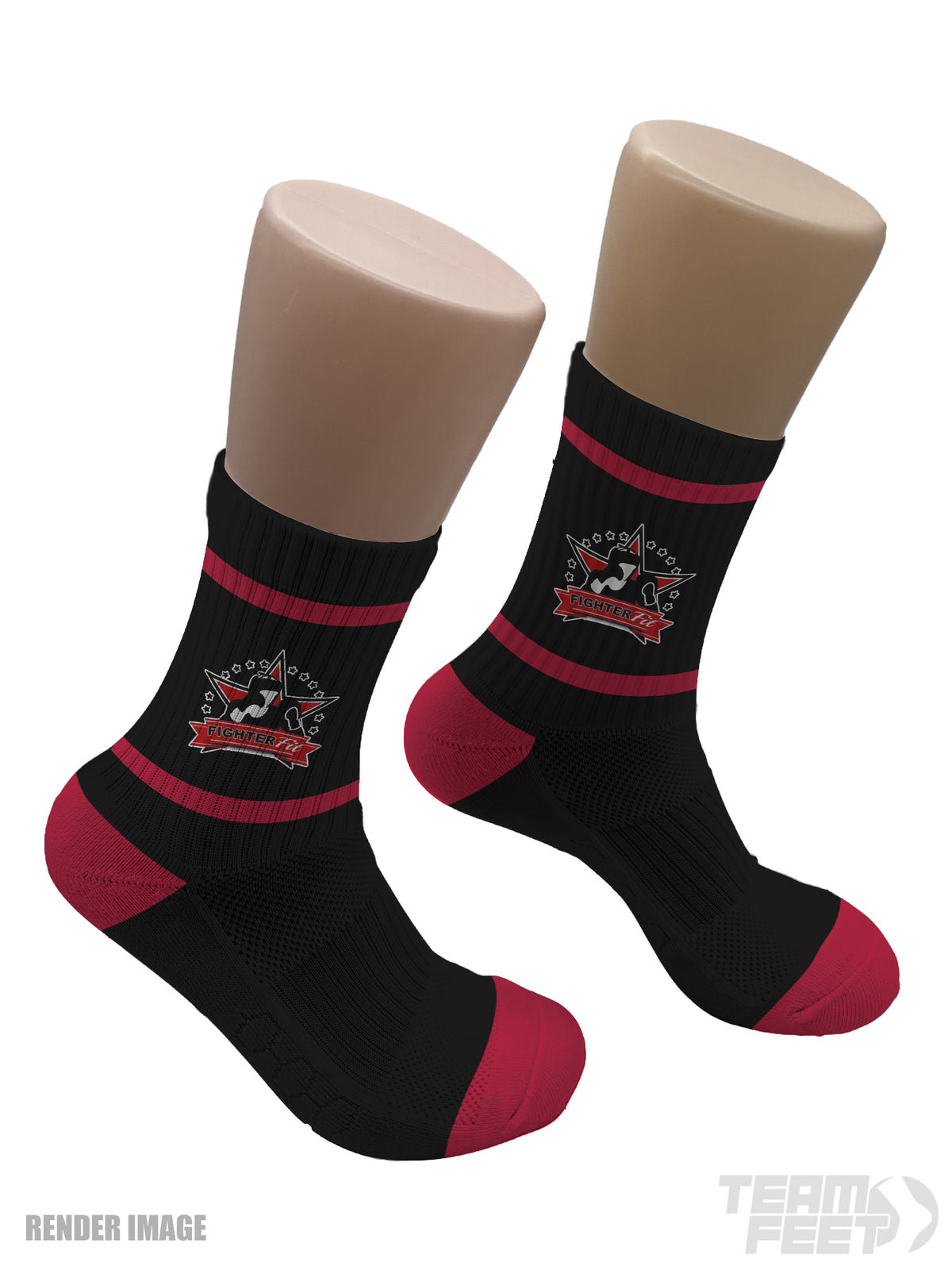 FIGHTER FIT - MID - Customizable Team Socks | Team Feet - Team Feet Socks 🧦