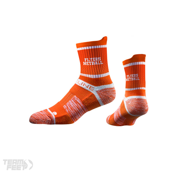 FLYERS NETBALL - COMP MID - Team Feet Socks 🧦