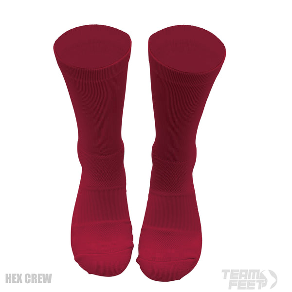 GAMEDAY SOLID - CREW - RED (200C) - Team Feet Socks 🧦