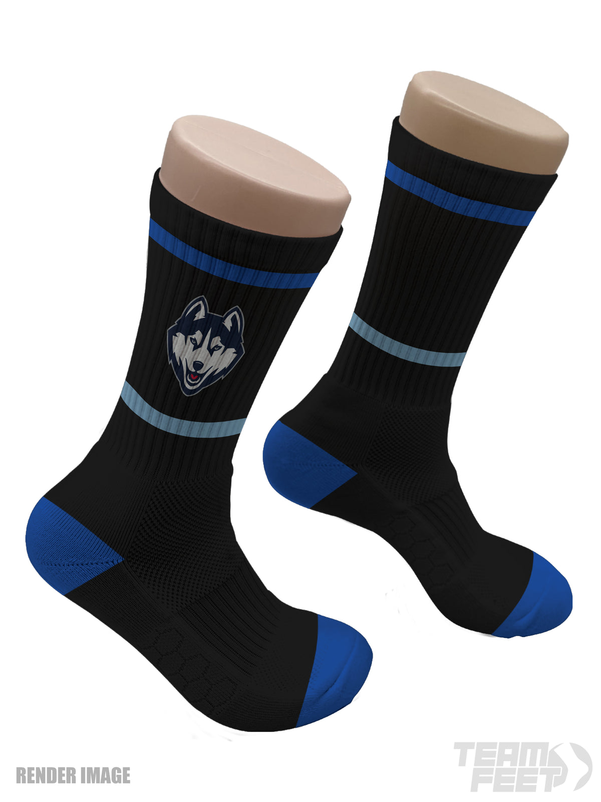 Huskies - CREW - Customizable Team Socks | Team Feet - Team Feet Socks 🧦